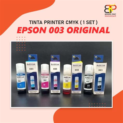 Jual Tinta Printer Epson Original Set Cmyk Shopee Indonesia