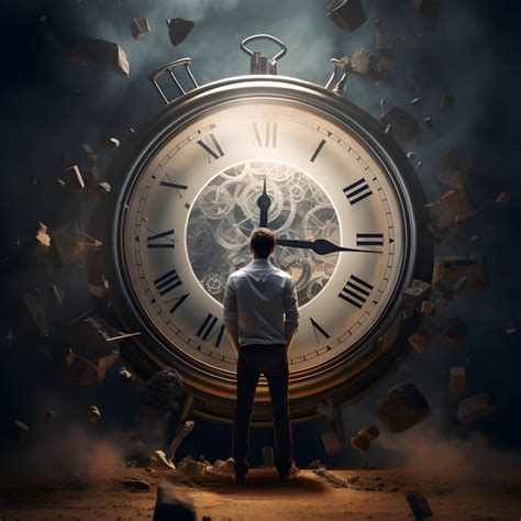 Premium Ai Image Photo Surreal Art Time Management Schedule Efficiency Deadline Planning And