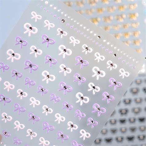 3d엠보 네일스티커 184 리본 매듭 와이어