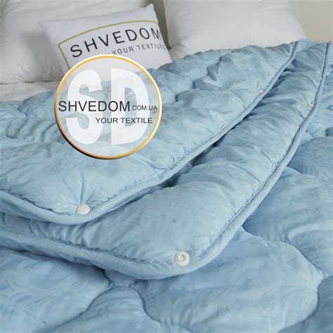 Ковдра 4 сезони на кнопках блакитна Damani всі розміри