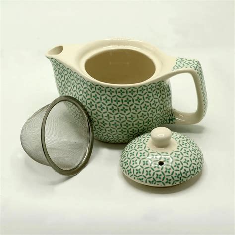 Small Herbal Teapot Green Mosaic Once Upon A Teatime A Tea Lover