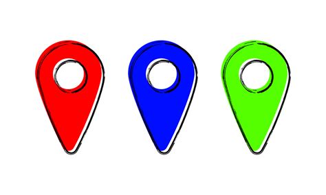 Map Pin Design Geo Pin Icon Flat Vector Illustration Map Locator