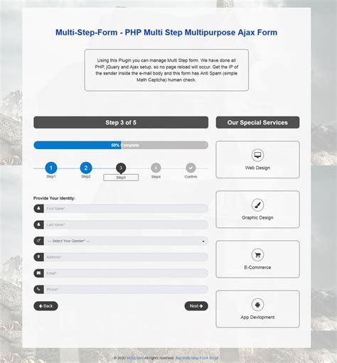 Multi Step Form Php Multi Step Multipurpose Ajax Form By Mgscoder