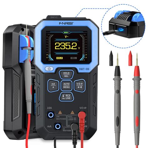 Buy Fnirsidmt 99 Digital Multimeter 9999 Counts Trms Rechargeable Auto Ranging Volt Meter With