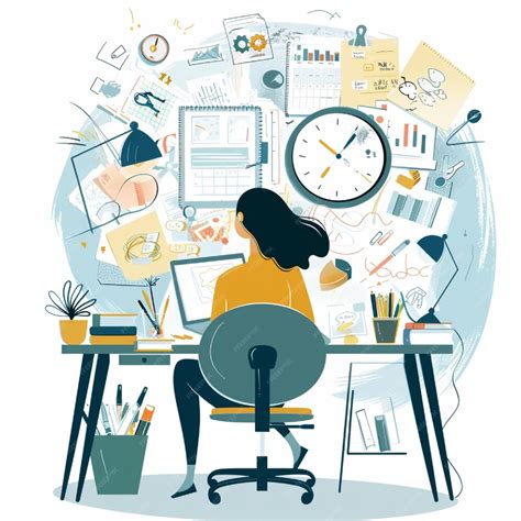 A Visual Of A Person Using Productivity Tools And Techniques To Manage