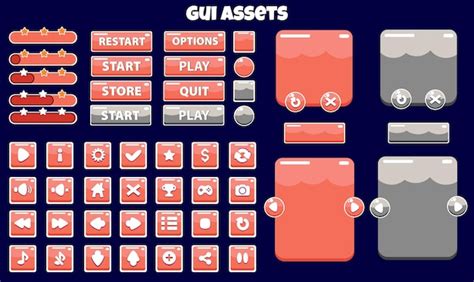 Premium Vector Game Gui Asset Pack