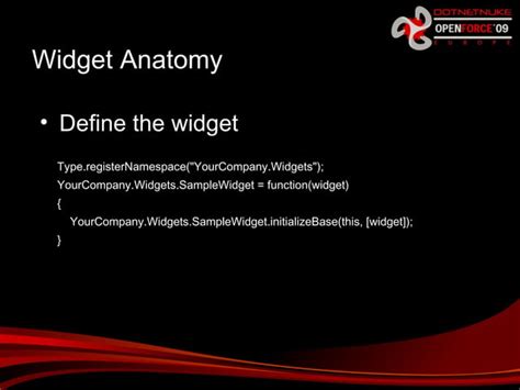 Using And Extending The Dotnetnuke Widget Framework Ppt