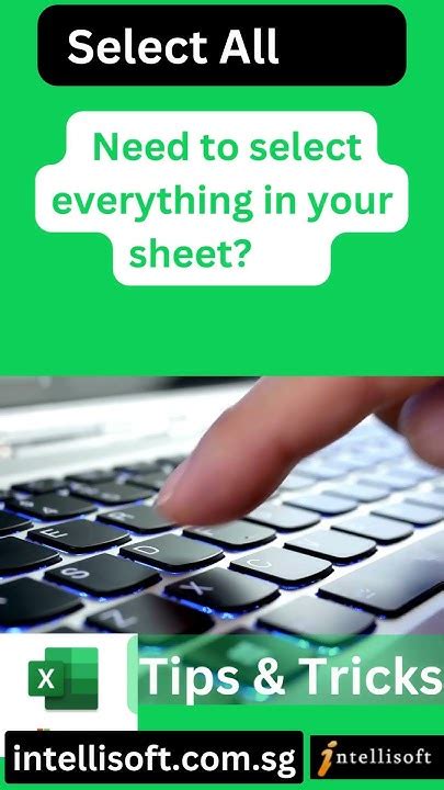 Keyboard Shortcut To Select All Cells In Excel Rangeworksheet Excelshortcuts Exceltips