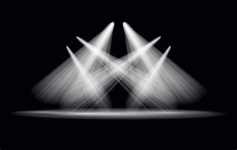 투명 배경 벡터 조명 효과 스포트라이트 프리미엄 벡터