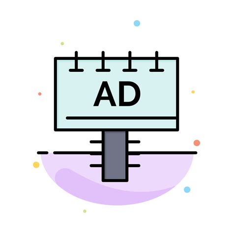 Ad Board Advertising Signboard Abstract Flat Color Icon Template 19178390 Vector Art At Vecteezy