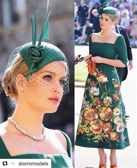 Lady Kitty Spencer At The Royal Wedding In A Hat Designed By Philip