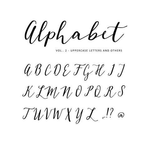 Hand Drawn Vector Alphabet Signature Script Brush Font Isolated Letters Written With Marker