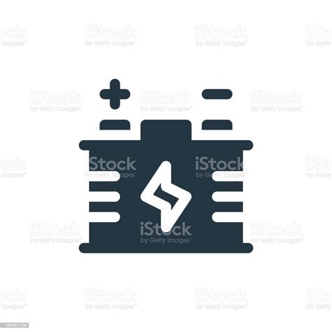 배터리 아이콘입니다 웹 사이트 디자인 및 모바일 앱 개발 인쇄용 글리프 배터리 아이콘 흰색 배경에 고립 된 채워진 지속 가능한 에너지 컬렉션에서 배터리 아이콘 0명에 대한