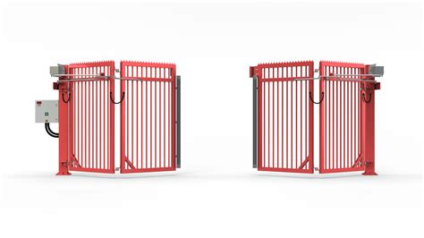 Folding Gate Jet Gate Demex Motorized For Access Control Galvanised Steel