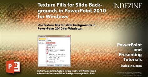 Texture Fills For Slide Backgrounds In PowerPoint For Windows