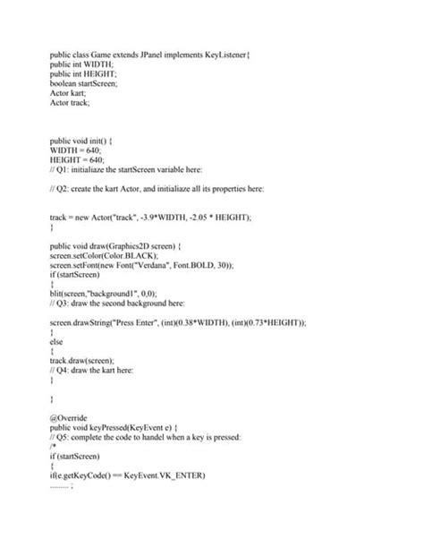 public class game extends jpanel implements keylistener{ public in pdf