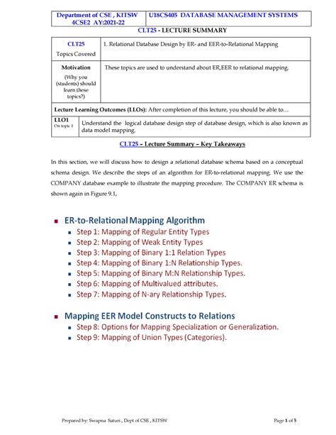 dbms cdt25 week 7 summary 4cse2 ss 2021 22 4cse2 ay 2021 clt25 lecture summary clt topics