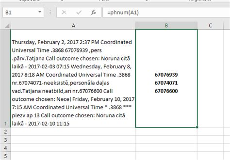 Excel Extract Phone Numbers From Comments Stack Overflow
