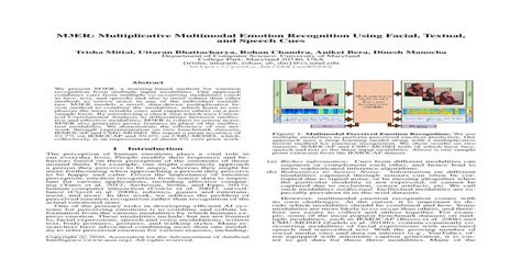 Download Pdf M3er Multiplicative Multimodal Emotion Recognition Using Figure 1 Multimodal