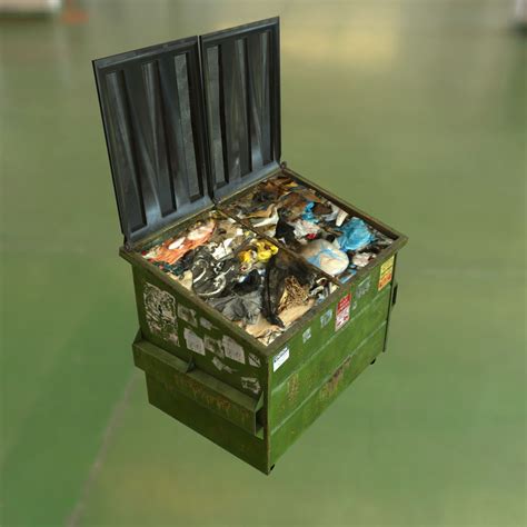 현실적인 쓰레기 수거통 3d 모델 10 Obj 3ds Fbx Free3d
