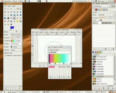 Creating And Using Gimp Custom Gradients Gimp Gradient
