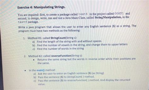 Solved Exercise 4 Manipulating Strings You Are Required