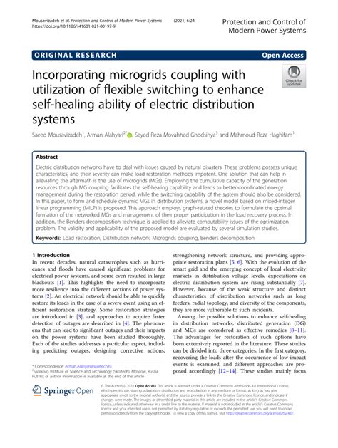 Pdf Incorporating Microgrids Coupling With Utilization Of Flexible Switching To Enhance Self