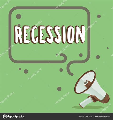 Conceptual Caption Recession Word Process Progressive Decrease Growing Period Reduction Stock