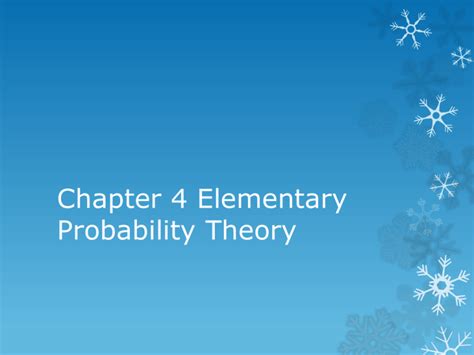 Elementary Probability Theory Presentation
