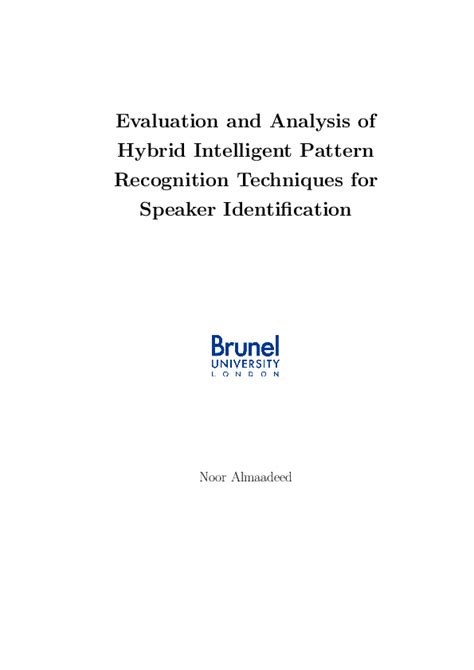 Pdf Evaluation And Analysis Of Hybrid Intelligent Pattern Recognition