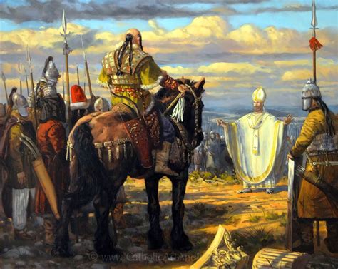 St Pope Leo The Great Vs Attila The Hun 3 Sizes Catholic Etsy