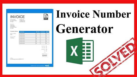 Invoice Number Generator Excel