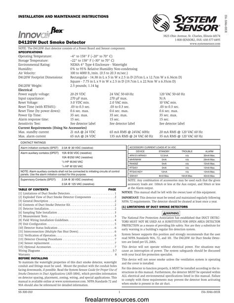 System Sensor I3 Series Photoelectric Smoke Detector Download Fire