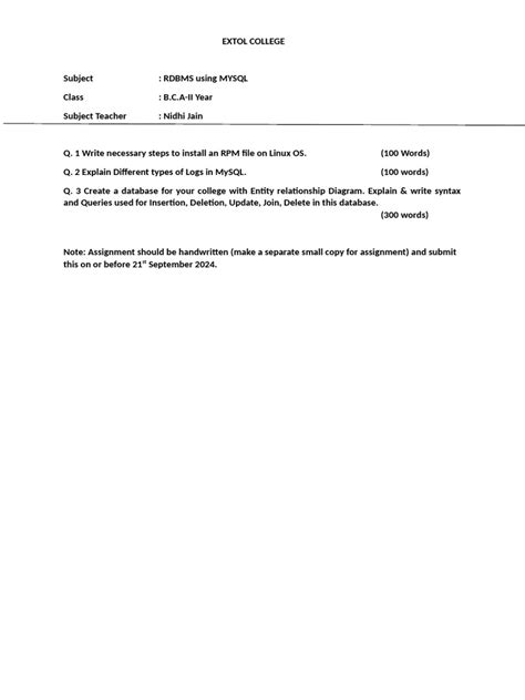 Unit 1 Assignment Bca 2 Pdf