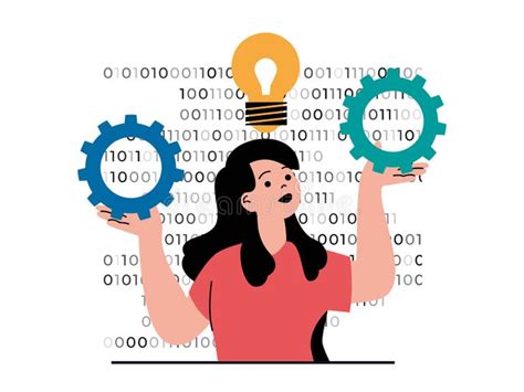 Programming Software Concept With Character Situation Stock Vector Illustration Of Design
