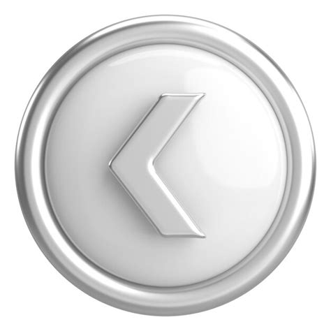 premium photo previous button back button 3d illustration