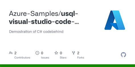 Github Azure Samplesusql Visual Studio Code Behind Demostration Of