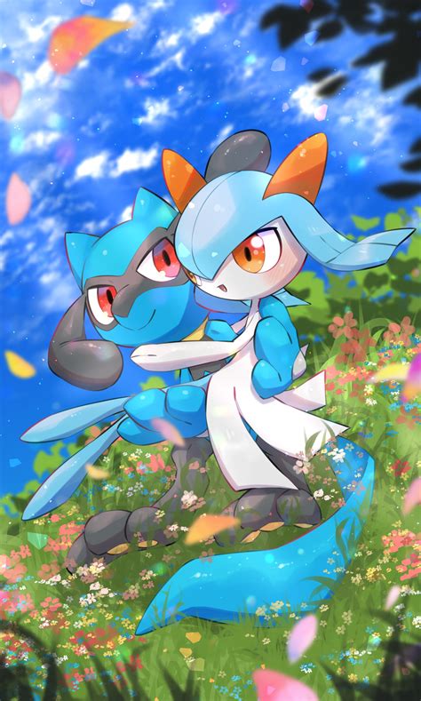 Kirlia And Riolu Pokemon Drawn By Nullma Danbooru