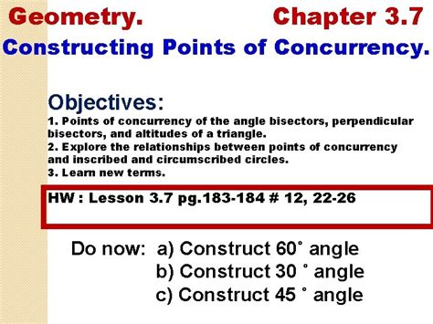 Geometry Chapter 3 7 Constructing Points Of Concurrency
