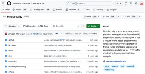 recommended free and open source waf for 2024 dev community