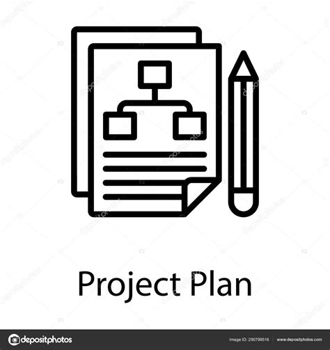 Project Planning Line Icon Stock Vector Image By ©vectorspoint 290799516