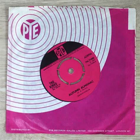 Uk Origianl 初回 Pye 7n 17400 Autumn Almanac Mr Pleasant The Kinks