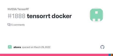Tensorrt Docker Issue 1888 NVIDIA TensorRT GitHub