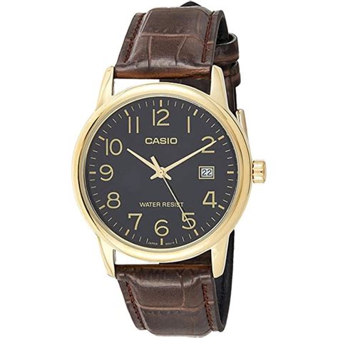 Buy Casio Mens Analog Black Dial Watch Mtp V002gl 1b Online In Uae Sharaf Dg