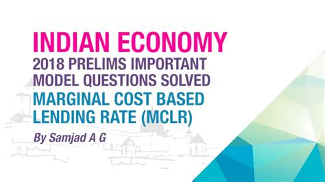 marginal cost based lending rate mclr 2018 prelims important model