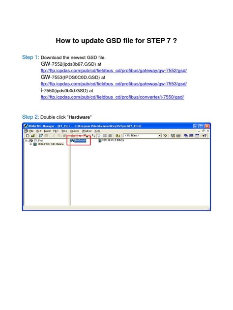 How To Update Gsd File For Step 7 Pdf Pdf