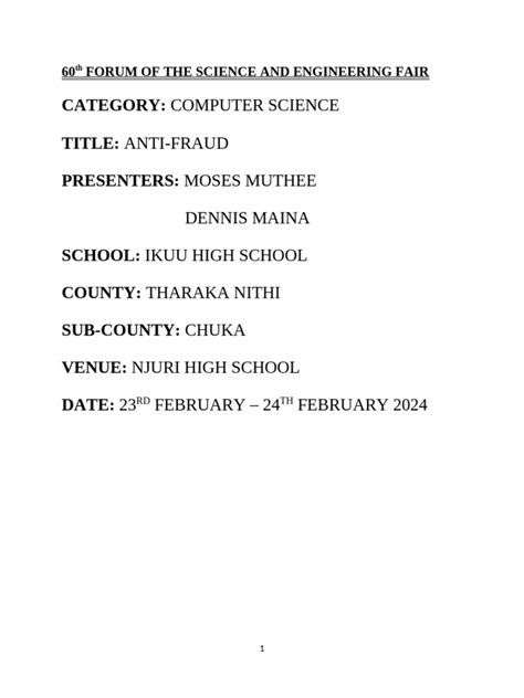 Computer Science Project Write Up Pdf