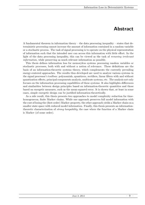 Information Loss In Deterministic Systems Eurasip