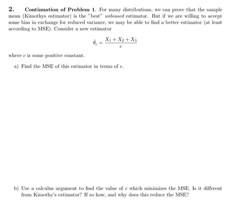 solved 2 continuation of problem 1 for many distributions