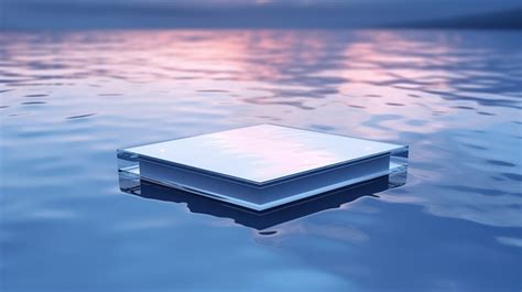 The Water Surface D Render Illustration Of Product Platform Floating On Backgrounds Free